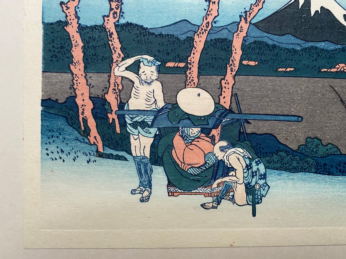 Japanese Ukiyo-e Woodblock Print Hokusai view From | Etsy