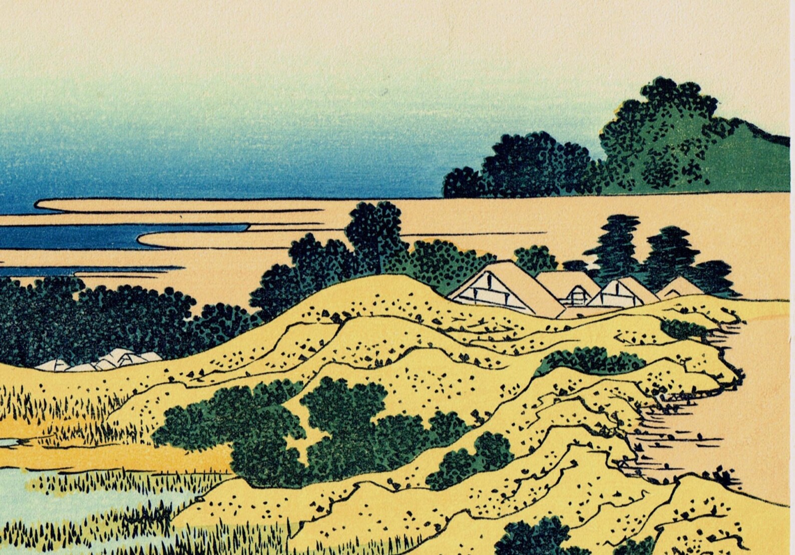 Japanese Ukiyo-e Woodblock Print, Katsushika Hokusai, "bay of Noboto ...