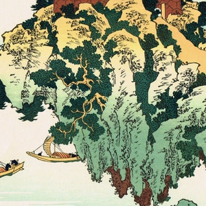 Japanese Ukiyo-e Woodblock Print, Hokusai, "sunset Glow at Jungai" - Etsy