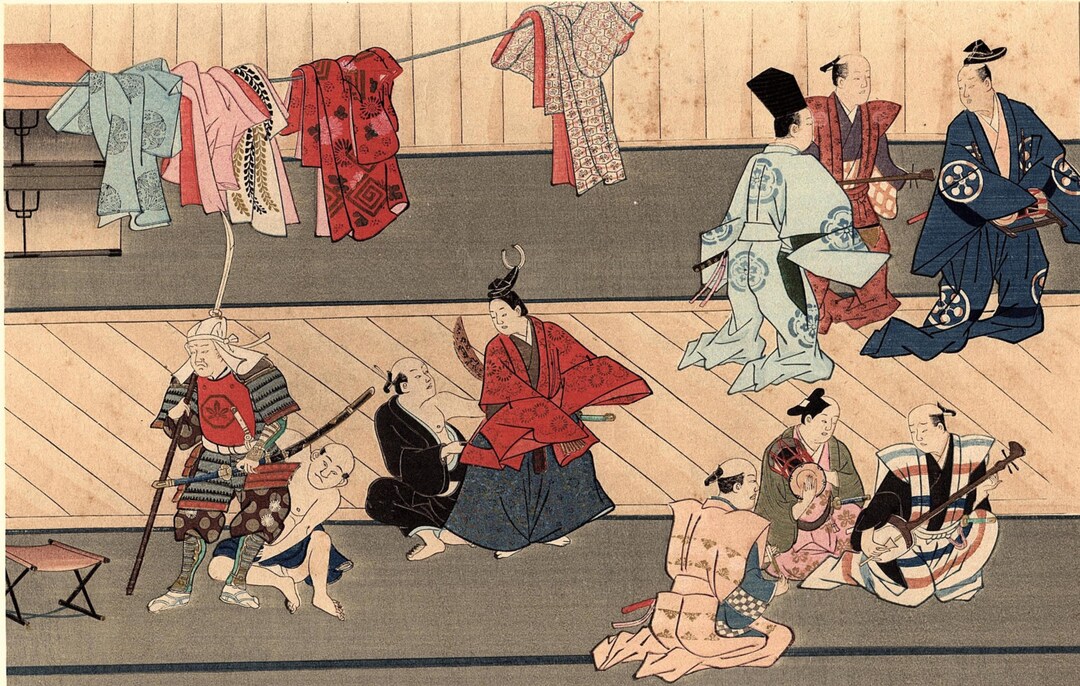 1923, Japanese Vintage Woodblock Print, Antique, Hishikawa Moronobu ...