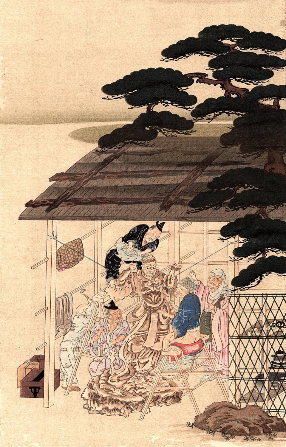 1923, Japanese Vintage Woodblock Print, Antique, Fujiwara Takakane ...