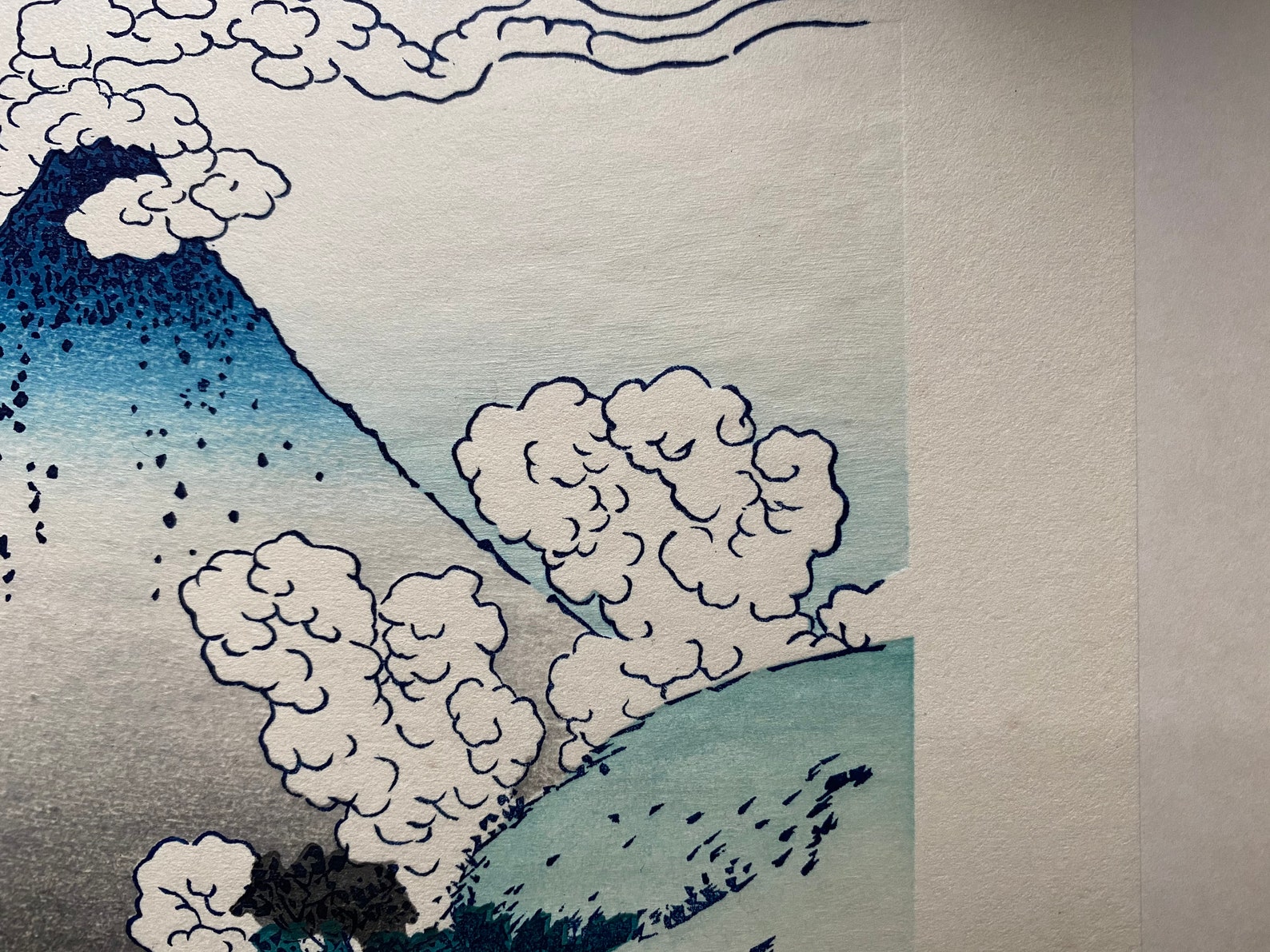Japanese Ukiyo-e Woodblock Print, Hokusai, "view From Mishima Pass in ...