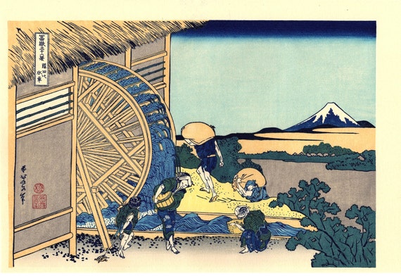 Japanese Ukiyo-e Woodblock Print Katsushika Hokusai | Etsy