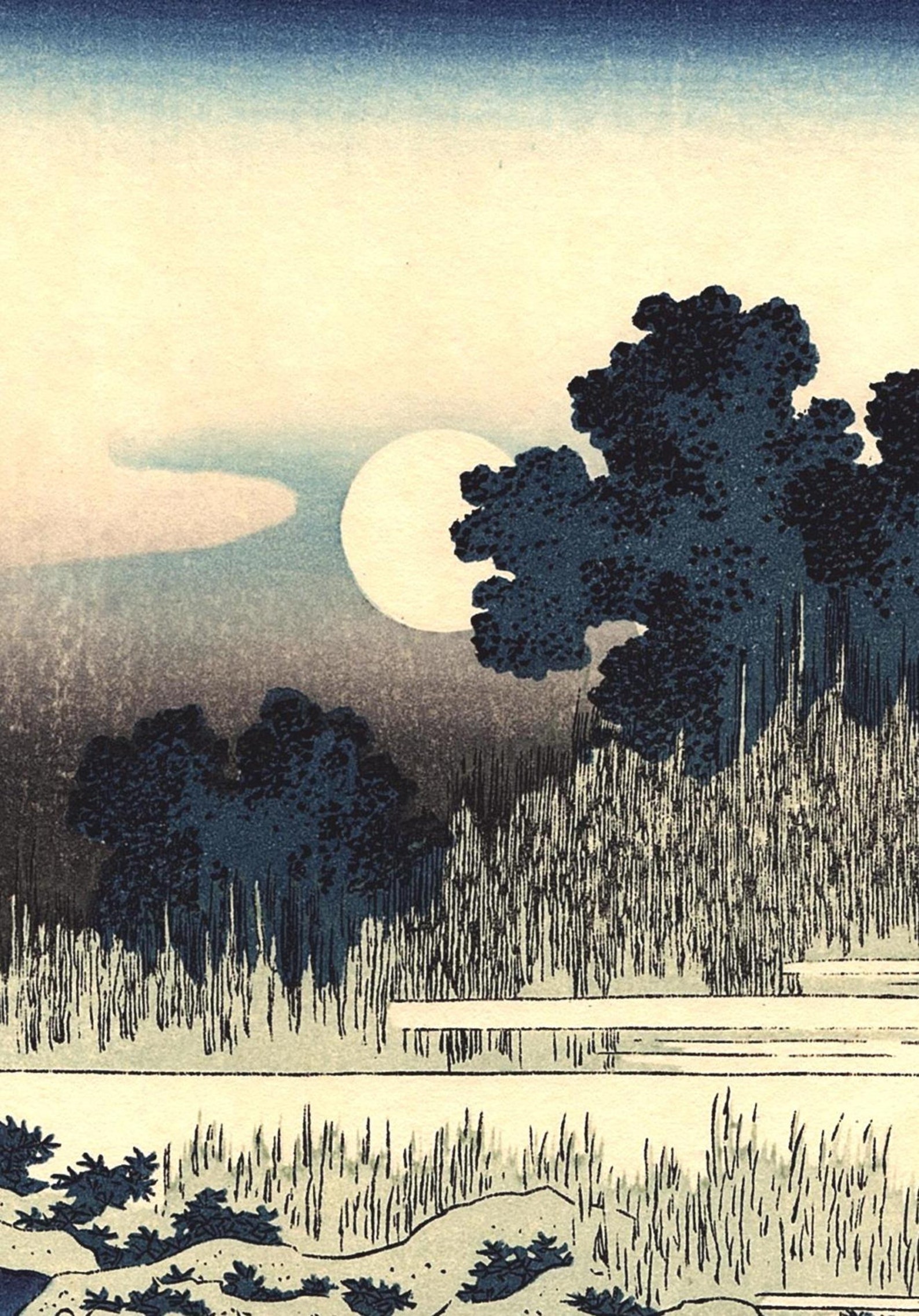 Japanese Ukiyo-e Woodblock Print Hokusai the Gatherer - Etsy