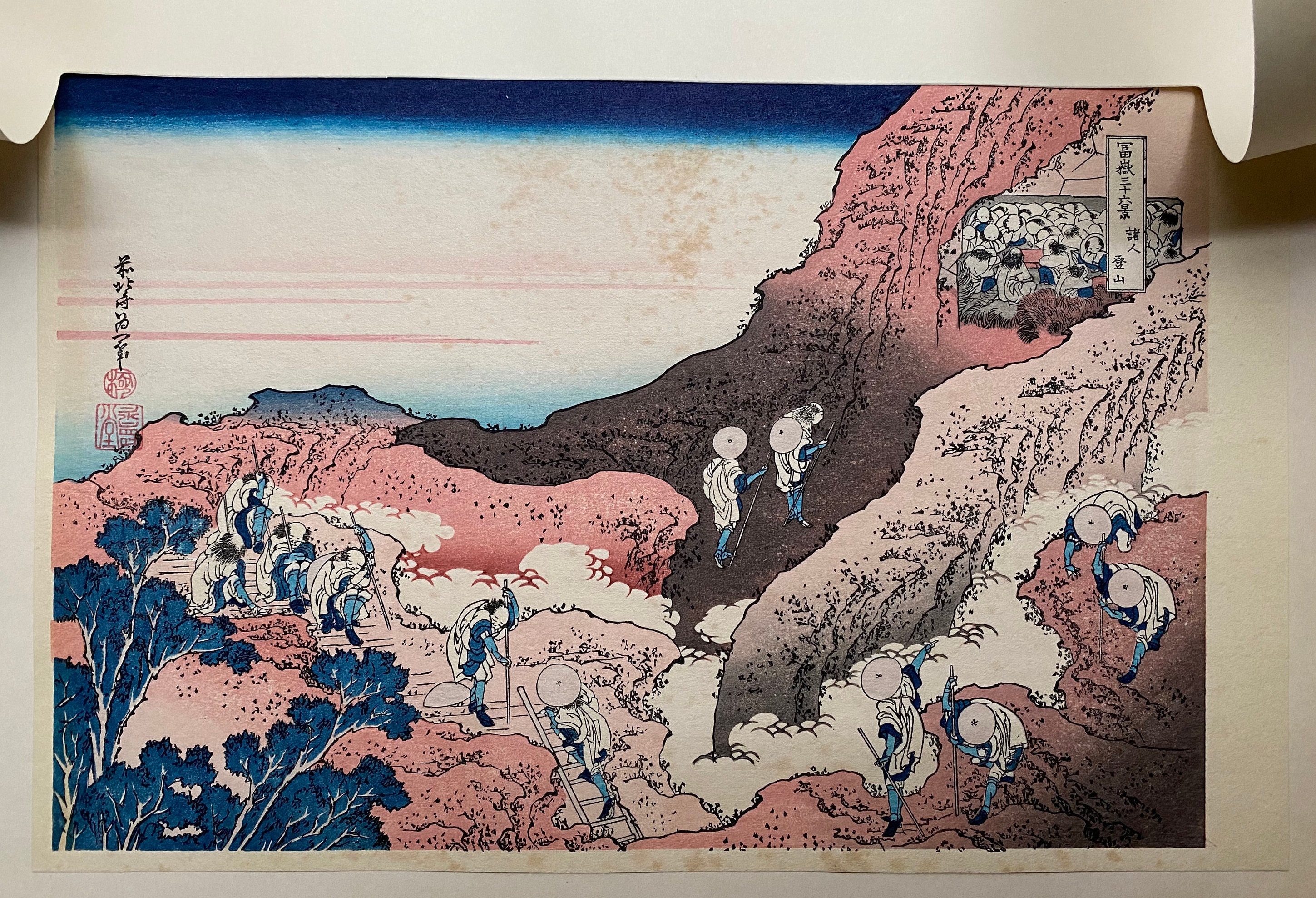 Japanese Ukiyo-e Woodblock Print Hokusai people - Etsy