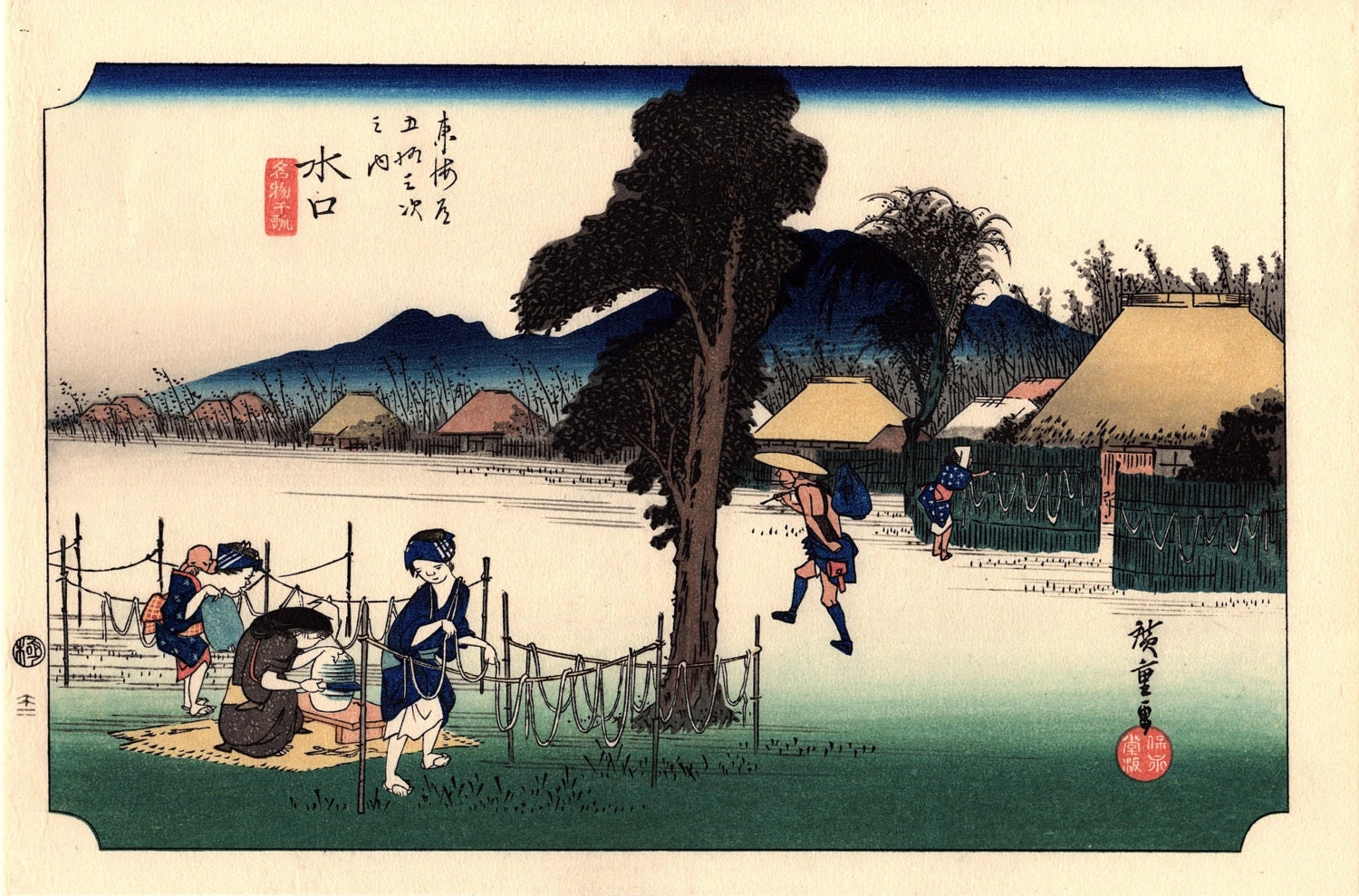 Japanese Ukiyo-e Woodcut Print Hiroshige the - Etsy