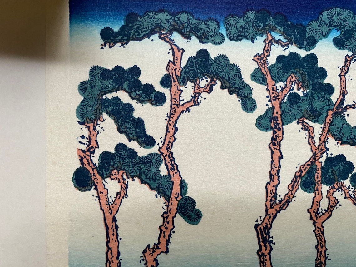 Japanese Ukiyo-e Woodblock Print, Hokusai, "view From Hodogaya on ...