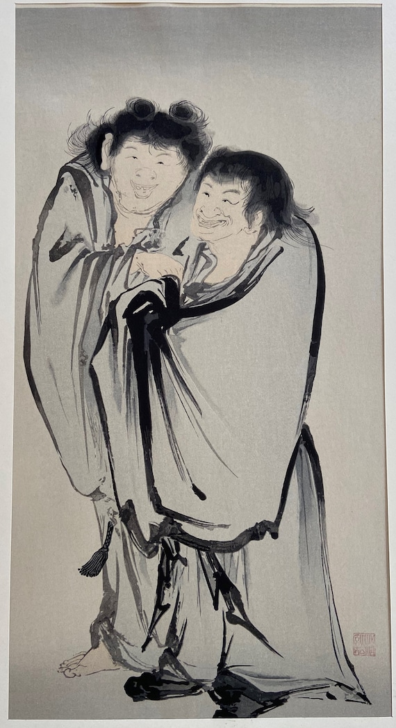 Large Size Shokei Kanzan and Jittoku - Etsy