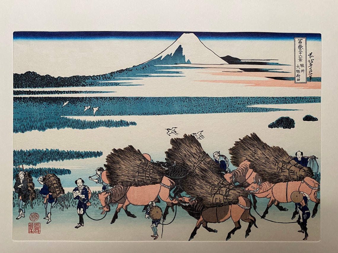 Japanese Ukiyo-e Woodblock Print Hokusai view From - Etsy