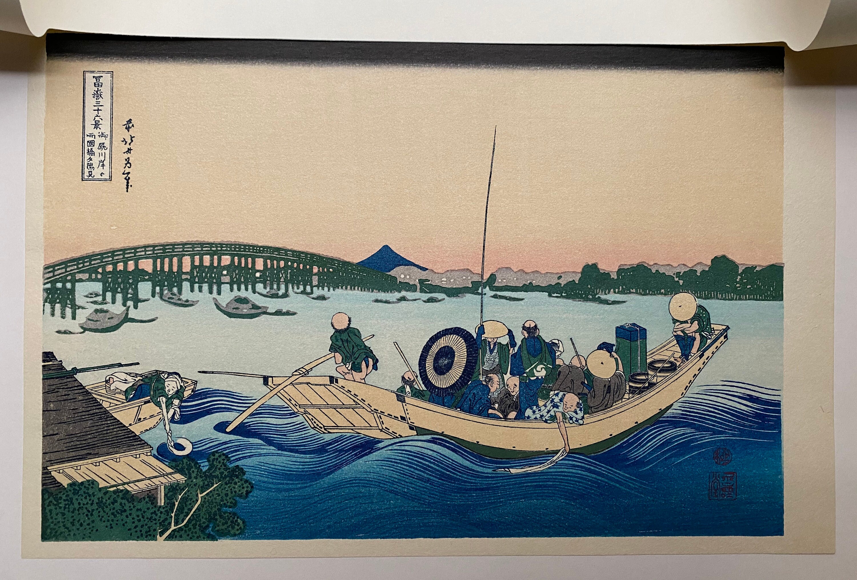 Japanese Ukiyo-e Woodblock Print Hokusai sunset View | Etsy