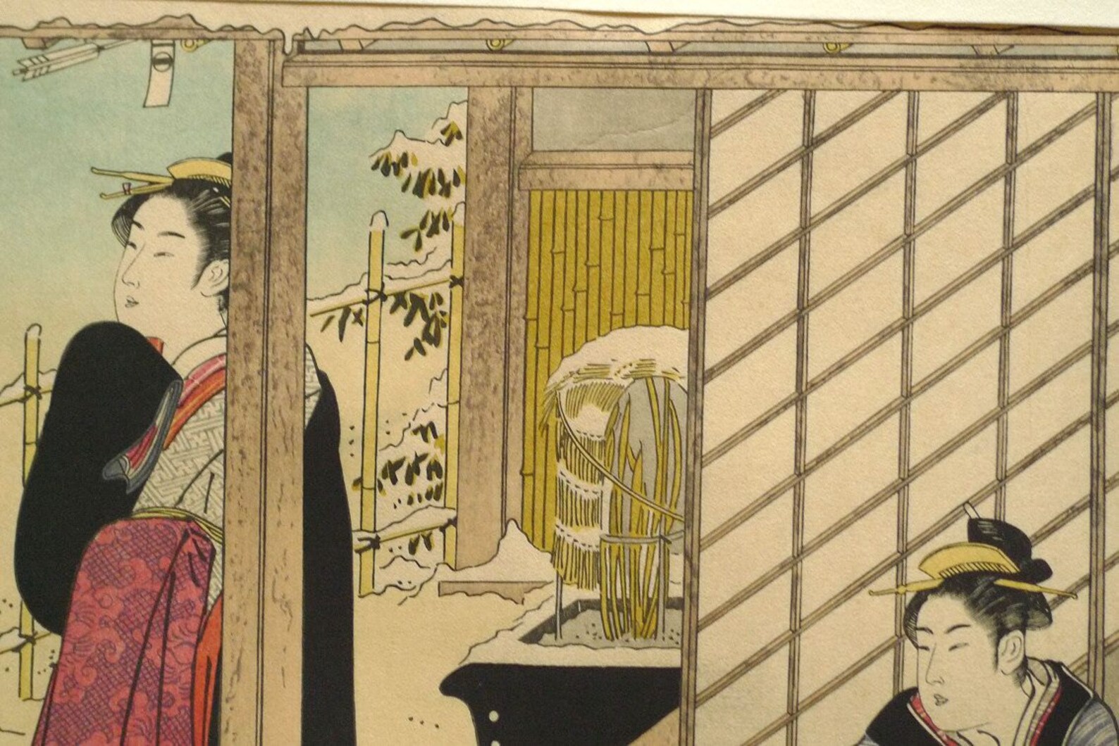 Japanese Ukiyo-e Woodblock Print Kiyonaga women in - Etsy