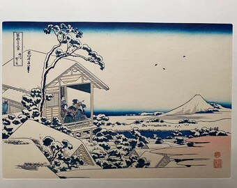 Japanese Ukiyo-e Woodblock Print Hokusai view From | Etsy