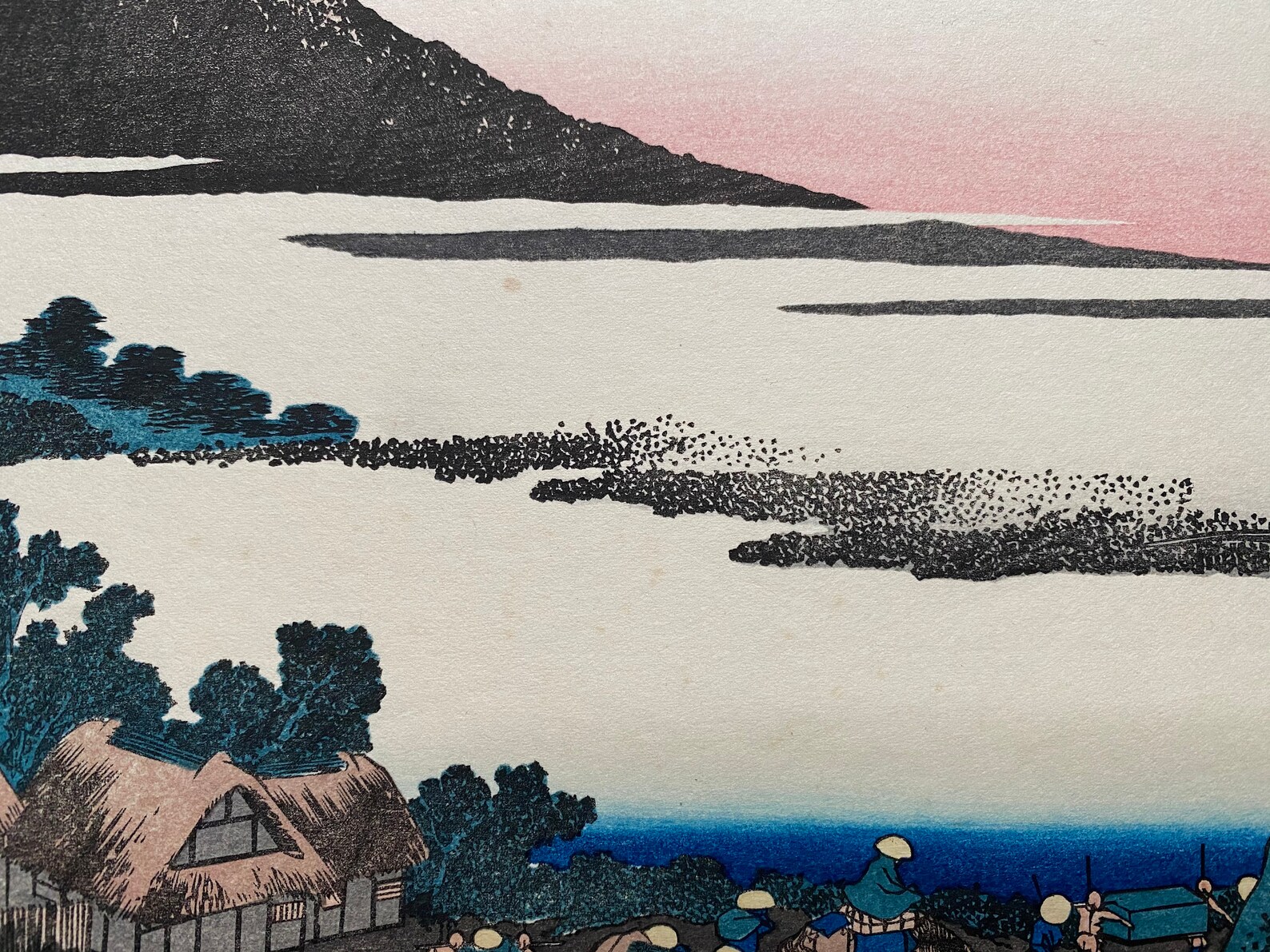 Japanese Ukiyo-e Woodblock Print Hokusai view at Down - Etsy