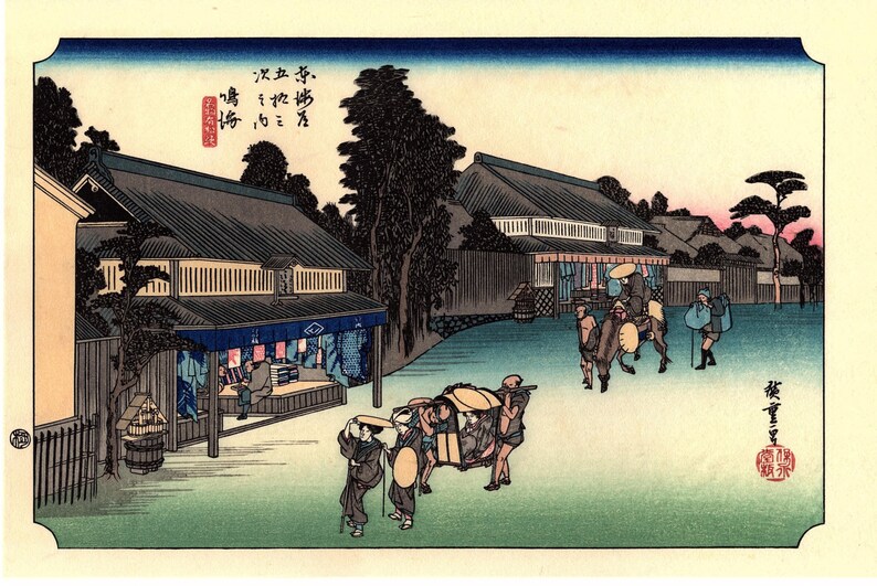 Japanese Ukiyo-e Woodcut Print Hiroshige the - Etsy