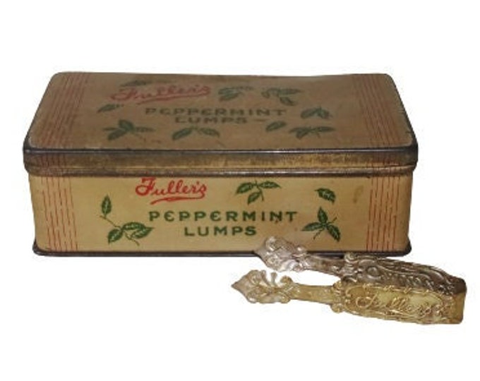 1930s FULLER'S Peppermint Lumps TIN & Original TONGS, Vintage ...