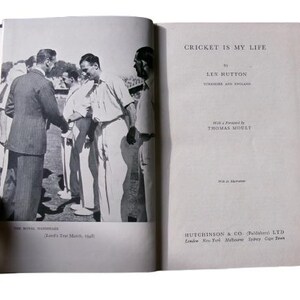 1949 SIGNED LEN HUTTON Cricket is My Life Autobiography, Yorkshire C.C ...