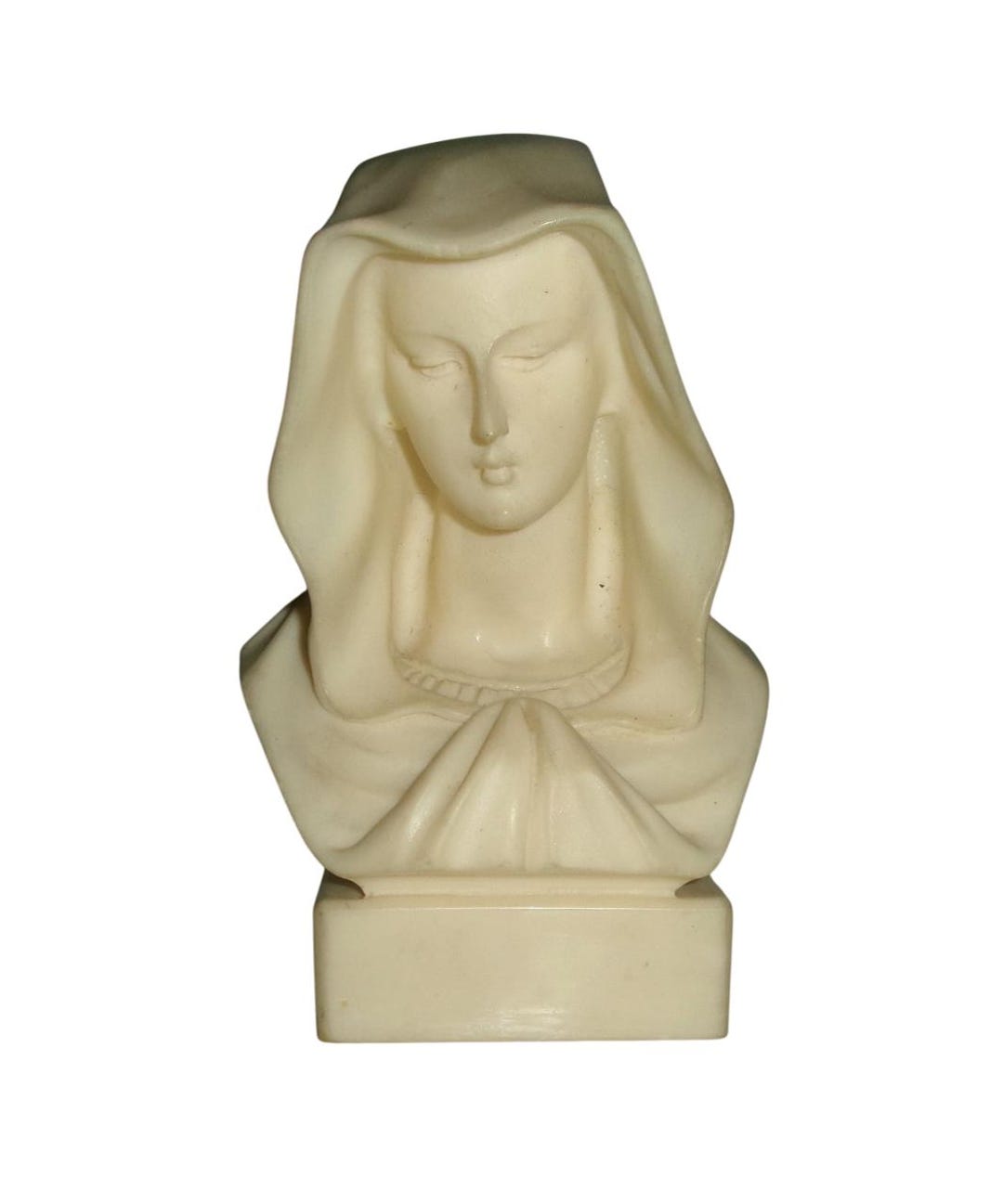 VIRGIN MARY Antique BUST, Alabaster Religious Classical Statue, Vintage ...