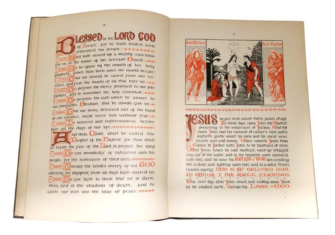 1903 the KING OF KINGS Life of Christ, Edwardian Illuminated ...