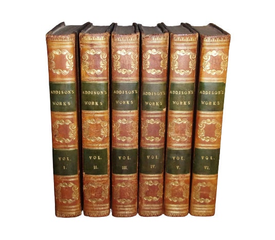 1811 the WORKS of JOSEPH ADDISON in Six Volumes Notes by - Etsy