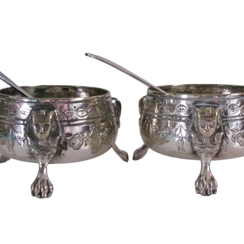 Pair Silver Salt Spoons - Etsy