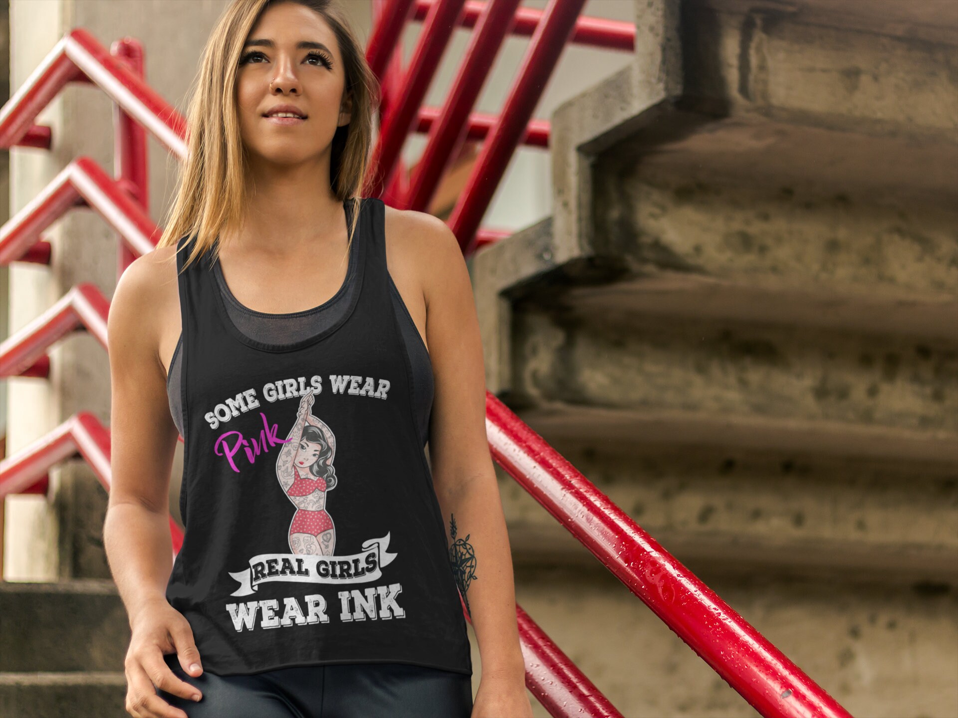 Women Tattoo Tattooed Women Tank Top Some Girls Wear | Etsy