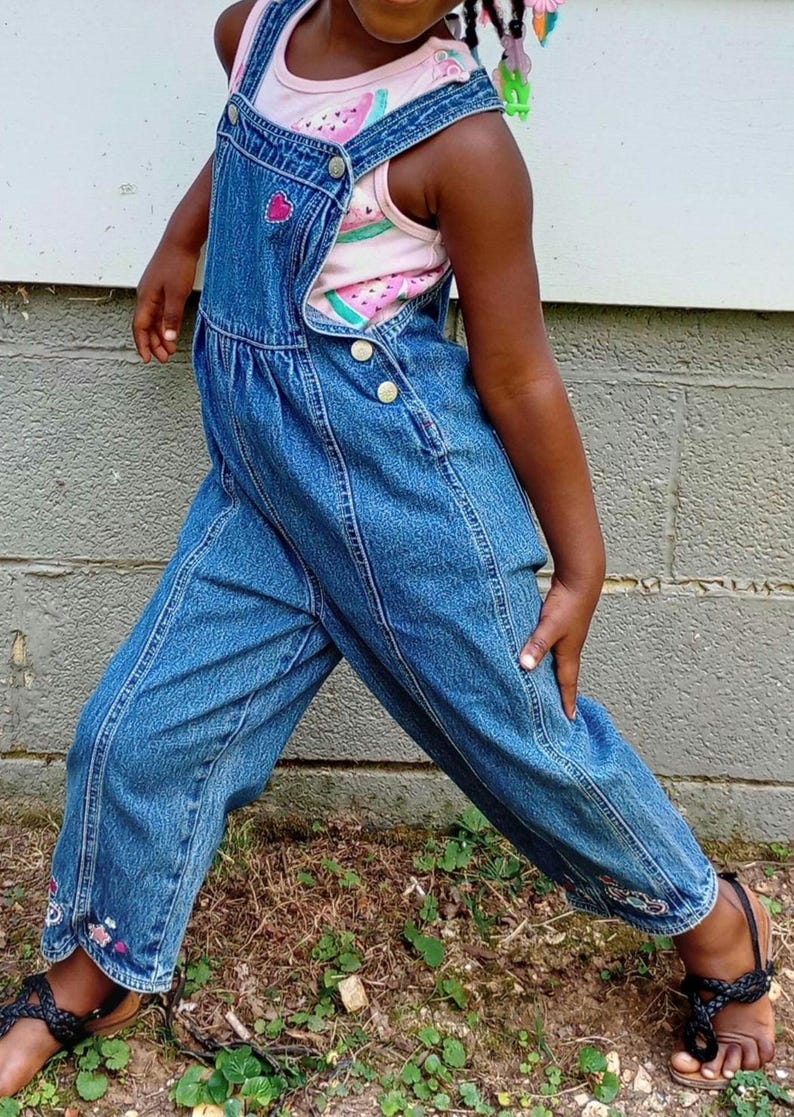 Vintage Little Girl Overalls Size 4T - Etsy