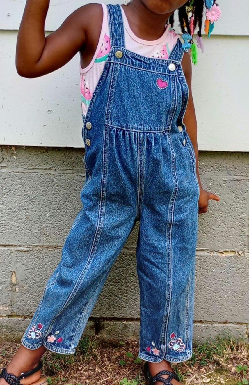 Vintage Little Girl Overalls Size 4T - Etsy
