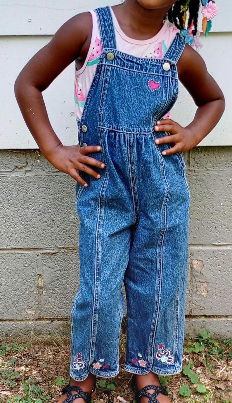 Vintage Little Girl Overalls Size 4T - Etsy