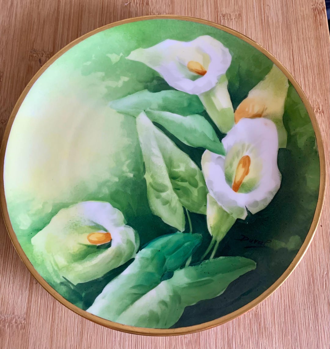 Vintage Antique Limoges China Calla Lily Lilies Plate Duval Signed - Etsy
