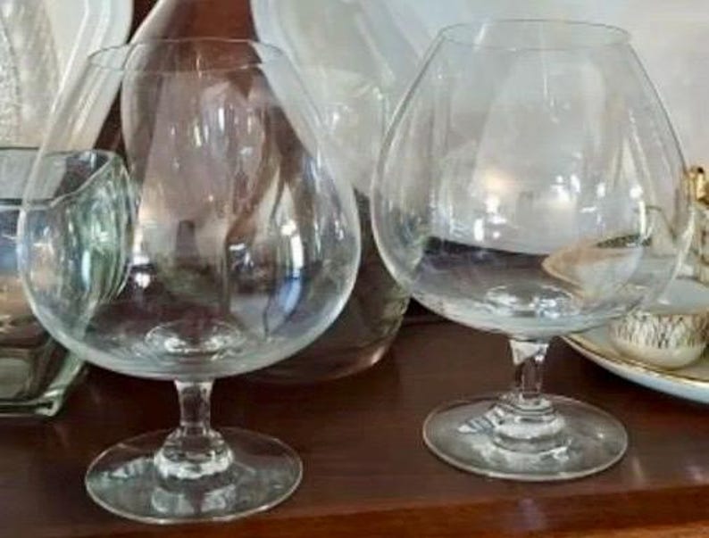 Orrefors Vintage Brandy Snifter Pair Set of 2 Two Crystal Balloon ...