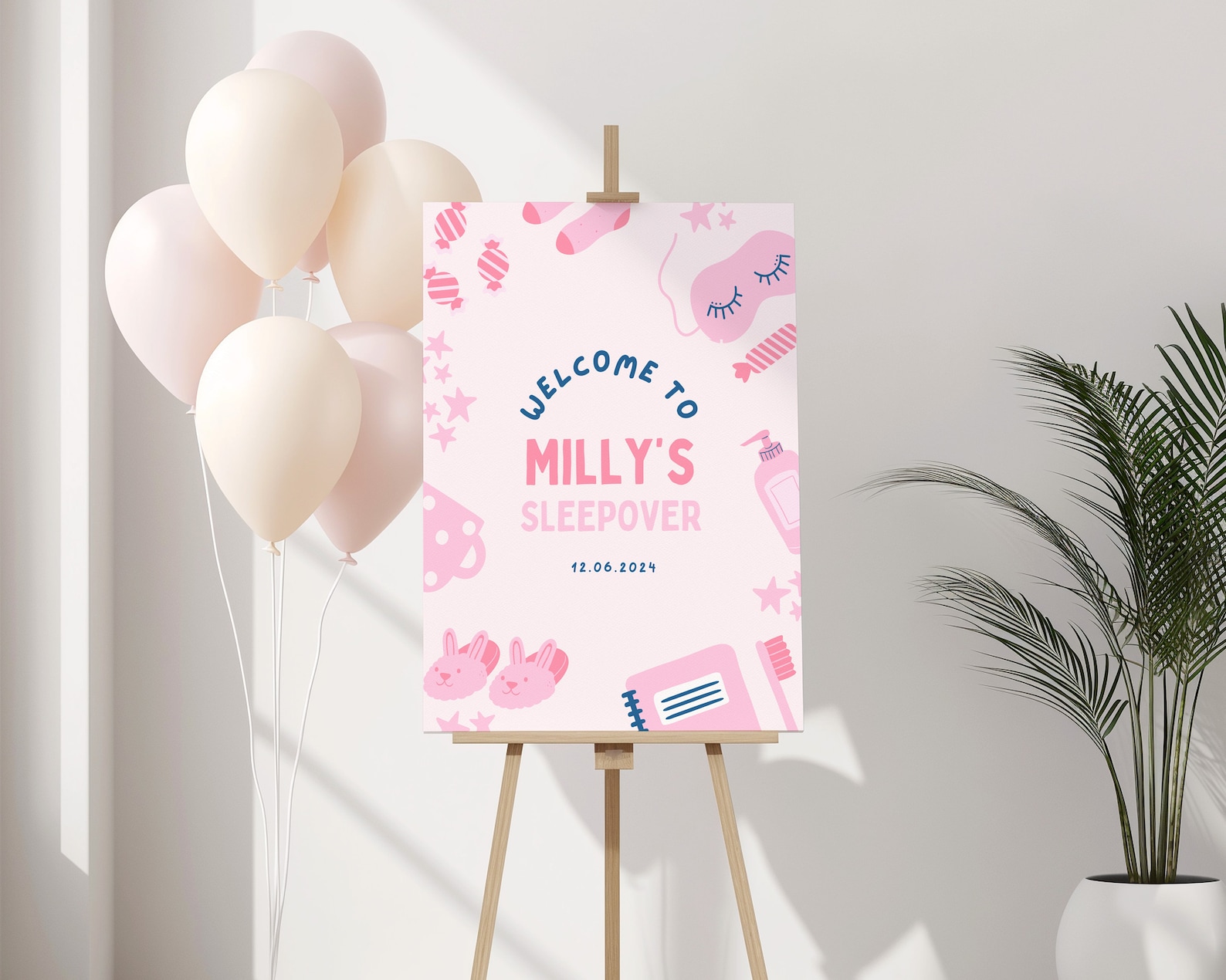 Pamper Party AND Sleepover Party Welcome Sign and Hot Chocolate Station ...