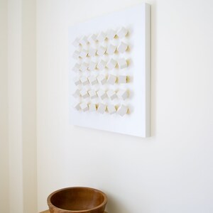 Modern Wall Art Sculpture Block Art Geometric Minimalist Grid Pattern ...