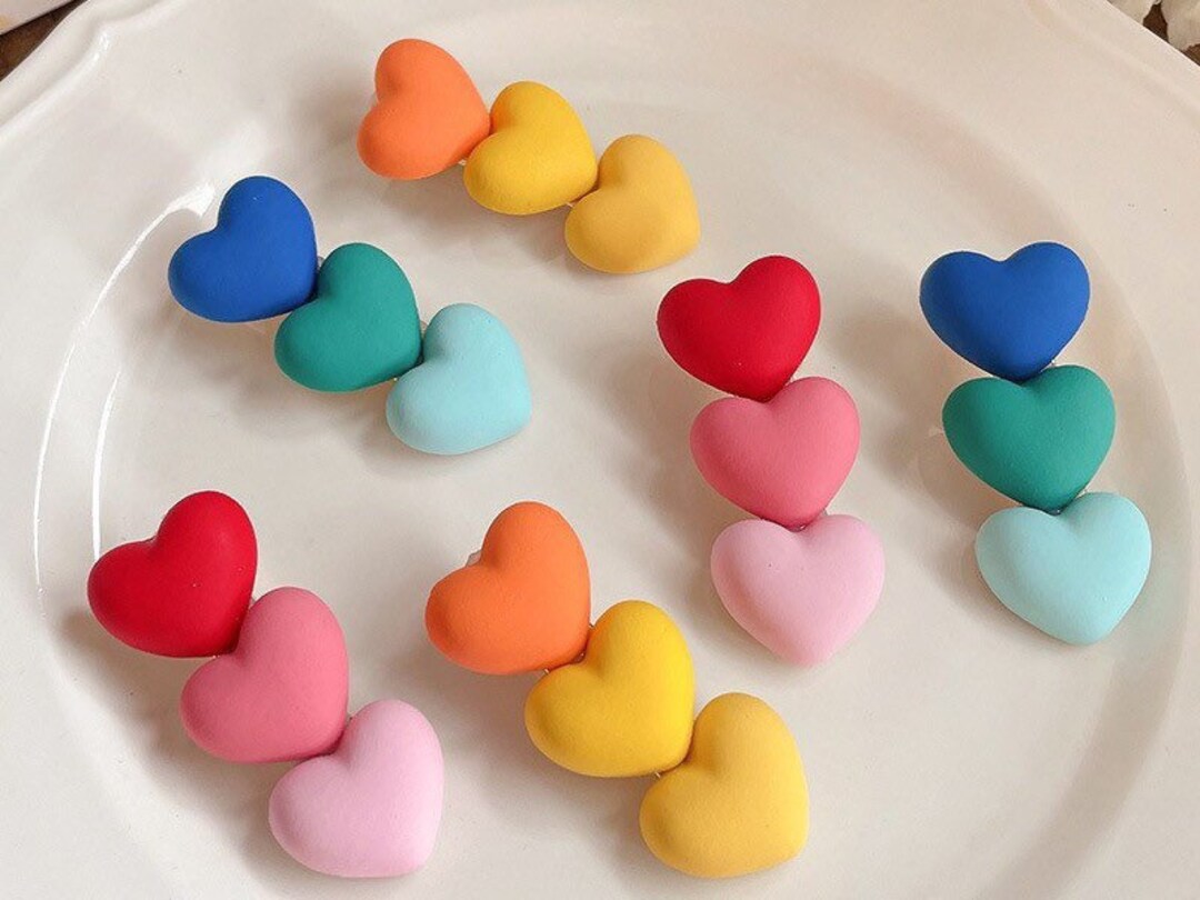 Ombre Heart Clips, Girl Hair Clips, Toddler Hair Clips, Kid Hair Clips ...