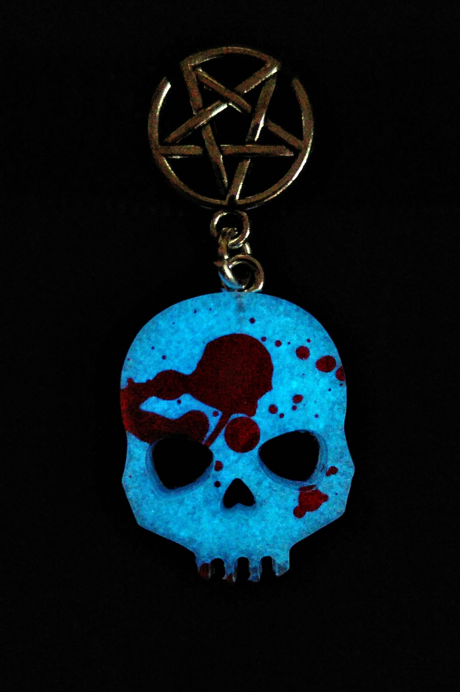 Creepy Cute Black Velvet Choker With Flat Resin Skull and | Etsy