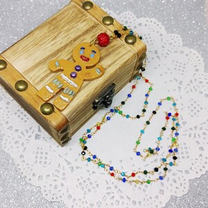 Gingy: Shrek-inspired Gingerbread Man Long Necklace With Crystal Beads ...