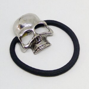 Metallic Skull Hair Tie, Horror Skull Ponytail Cord - Etsy