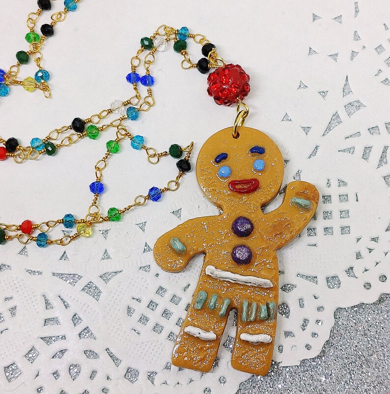 Gingy: Shrek-inspired Gingerbread Man Long Necklace With | Etsy