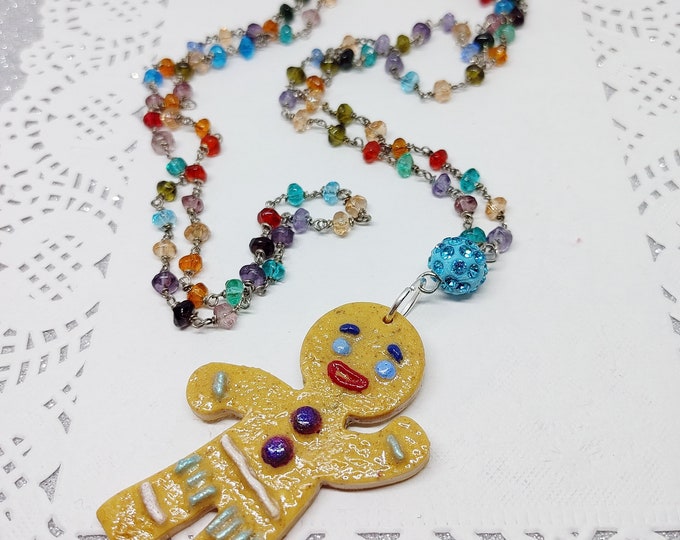 Gingy: Shrek-inspired Gingerbread Man Long Necklace With - Etsy