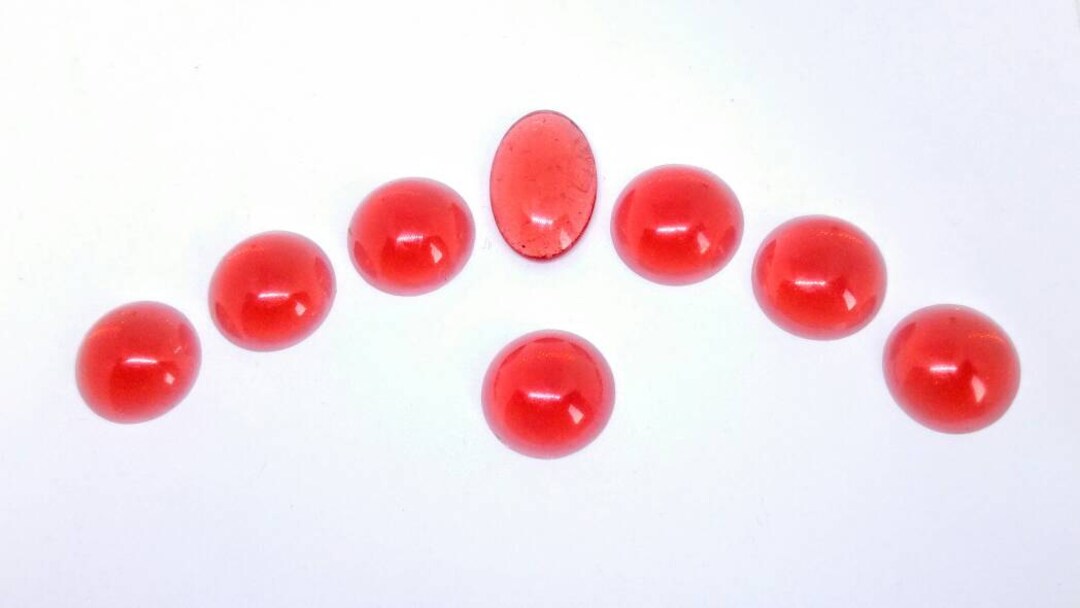 Juego de 8 gemas de resina de cristal redondas y ovaladas para ...