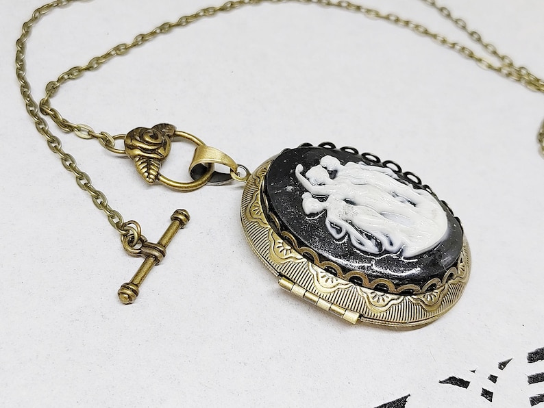 Agatha Harkness: Three Graces Cameo Locket Necklace Inspired by the One ...