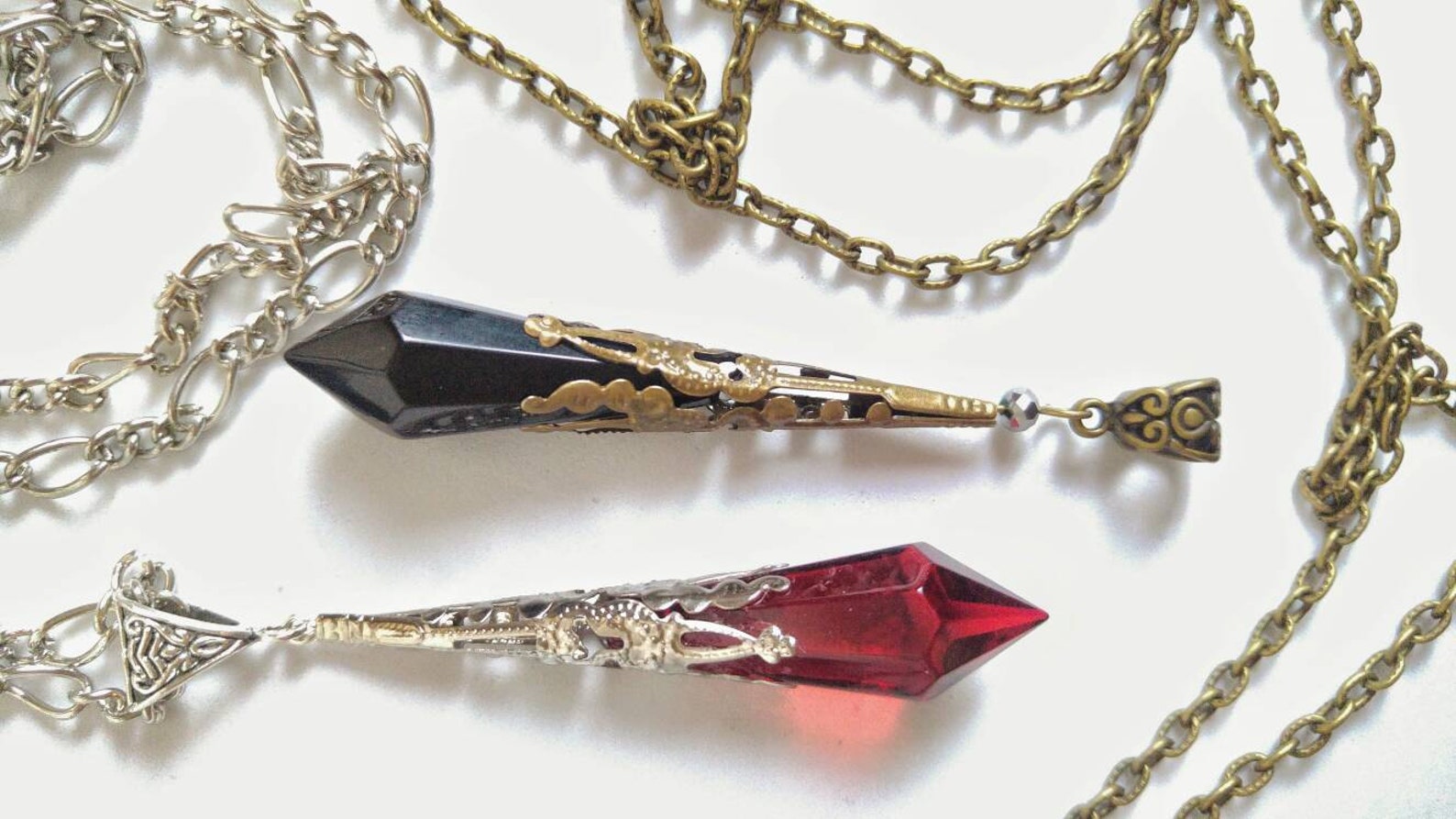 Fantasy Pendant Elvish Necklace With Crystal Prism | Etsy