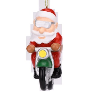 Tree Buddees Biker Santa Claus Motorcycle Christmas Tree Ornament - Etsy