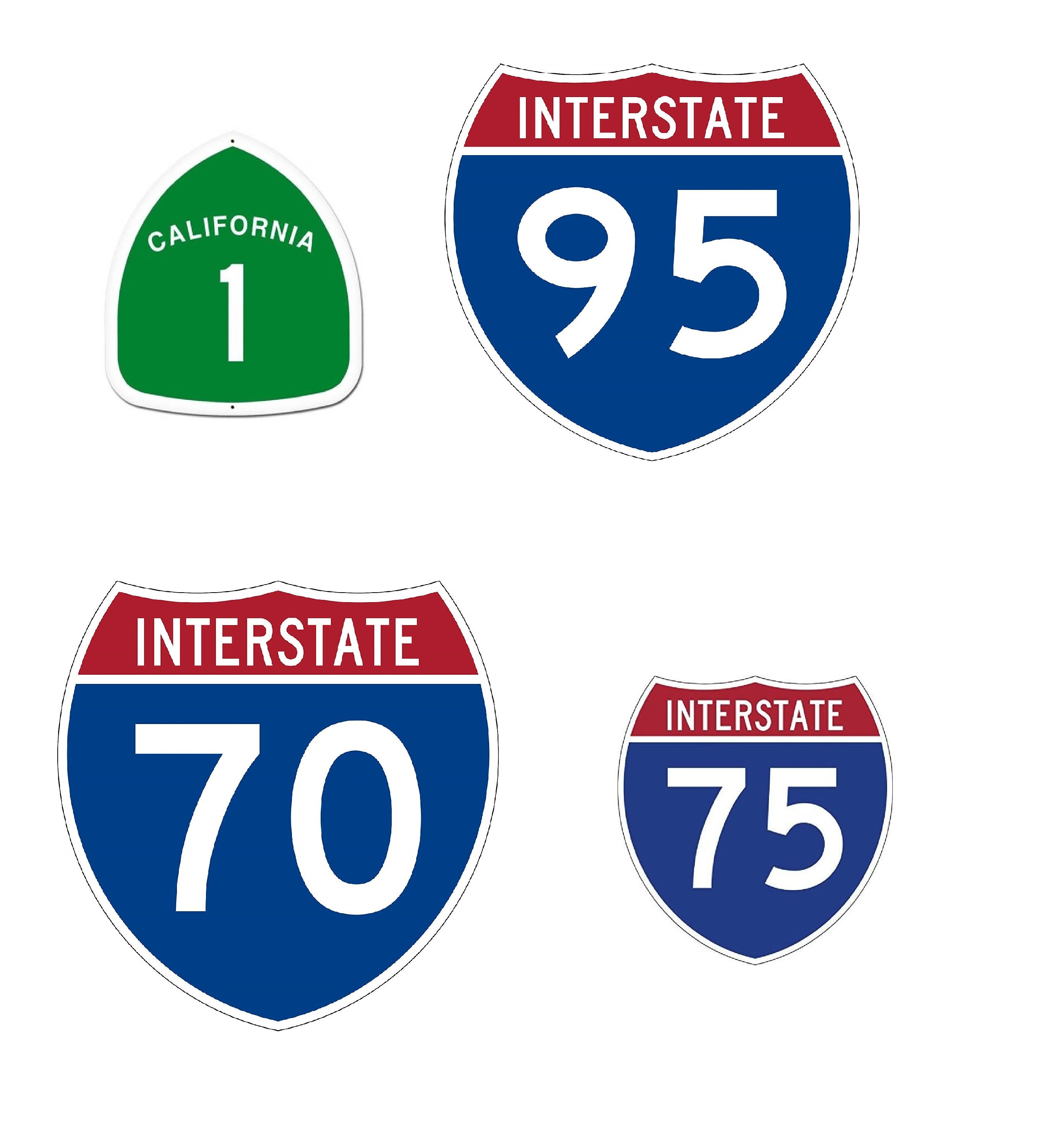 Highway Road Sign Vinyl Car Decal 4 - Etsy