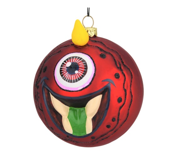 Tree Buddees One Eyed Horned Monster Glass Bulb Halloween | Etsy