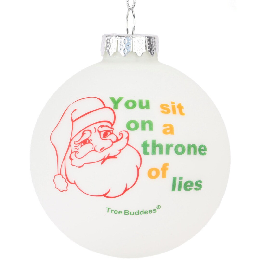 Tree Buddees You Site on A Throne of Lies Glass Christmas - Etsy
