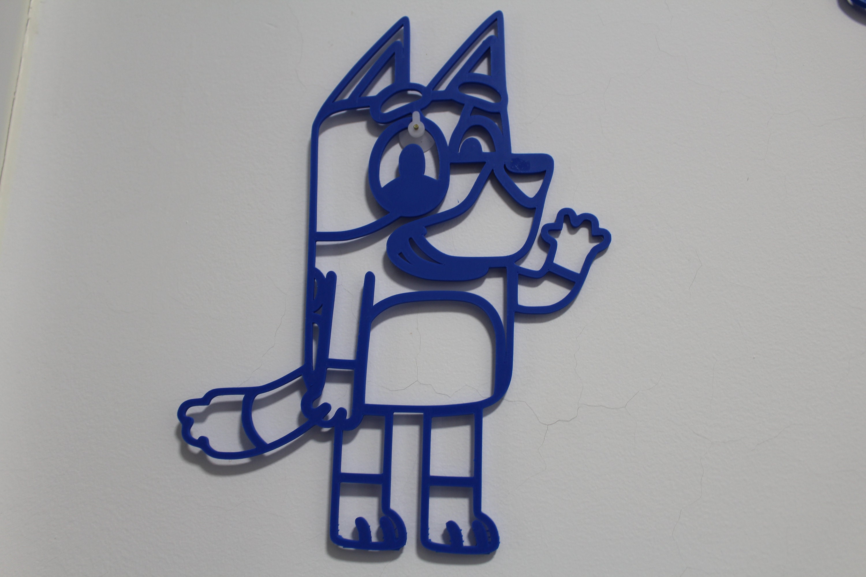 Bluey Wallart 2D Print in 3D - Etsy