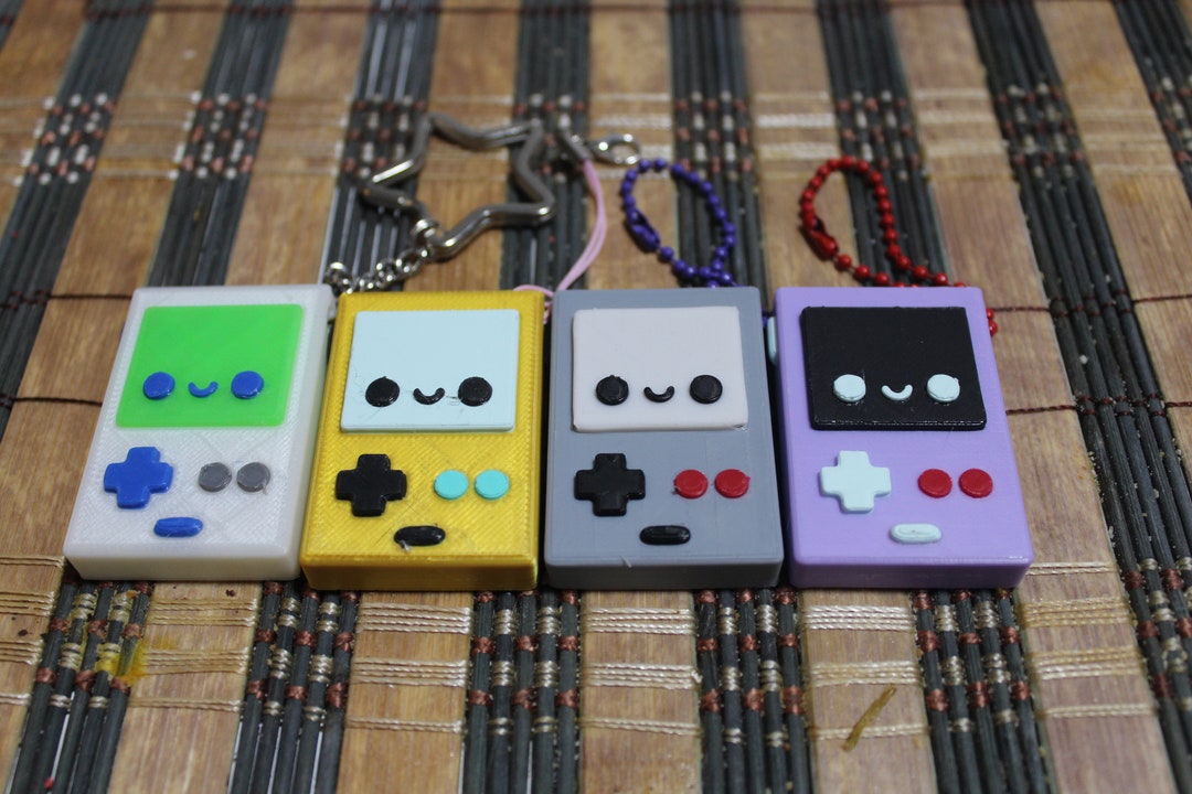 Game Boy Cute Face Layeringreen Design Keychain 3d - Etsy