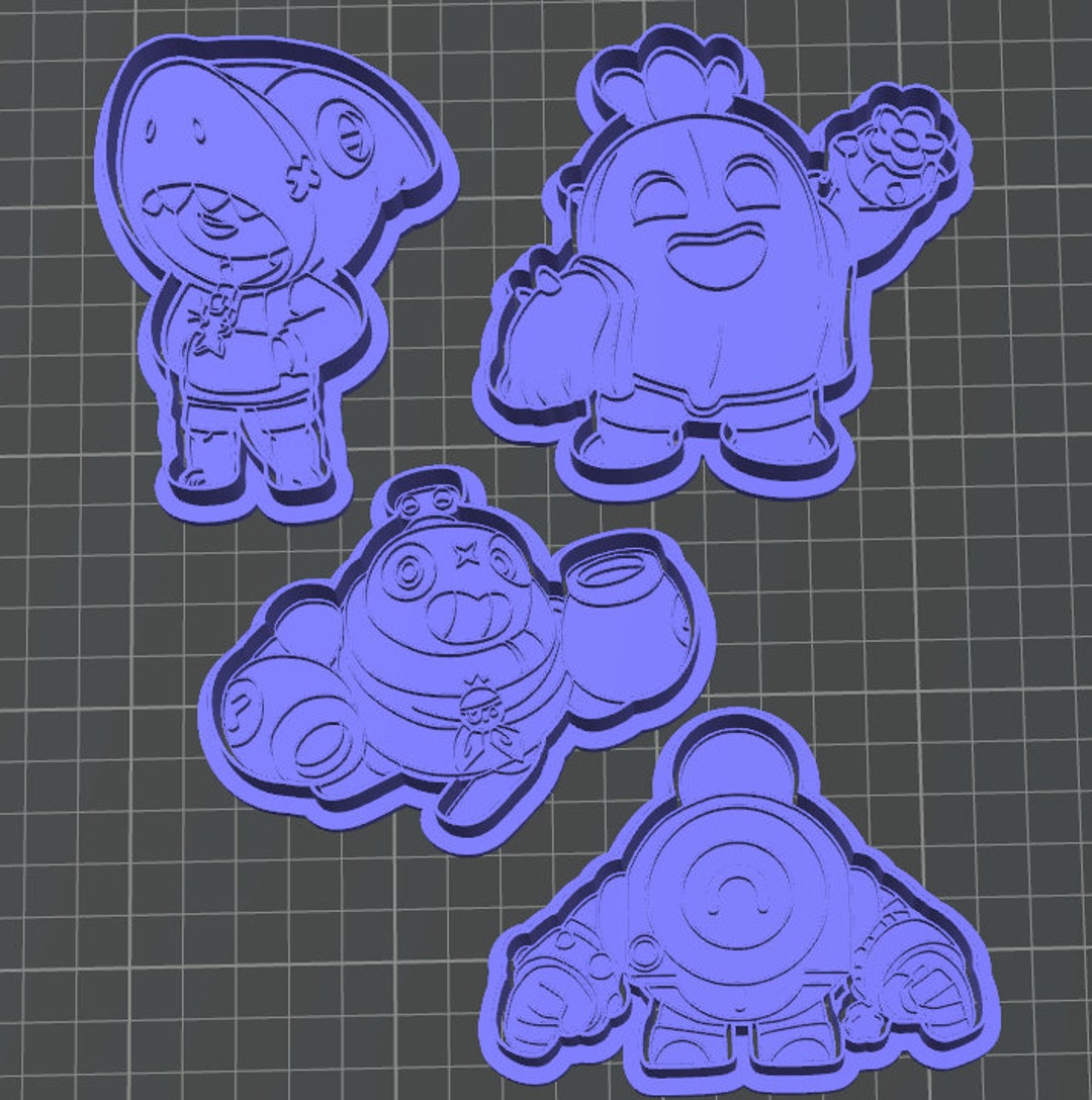 Brawl Stars Cookie Cutters Characters Video Game Cookie Cutters - Etsy