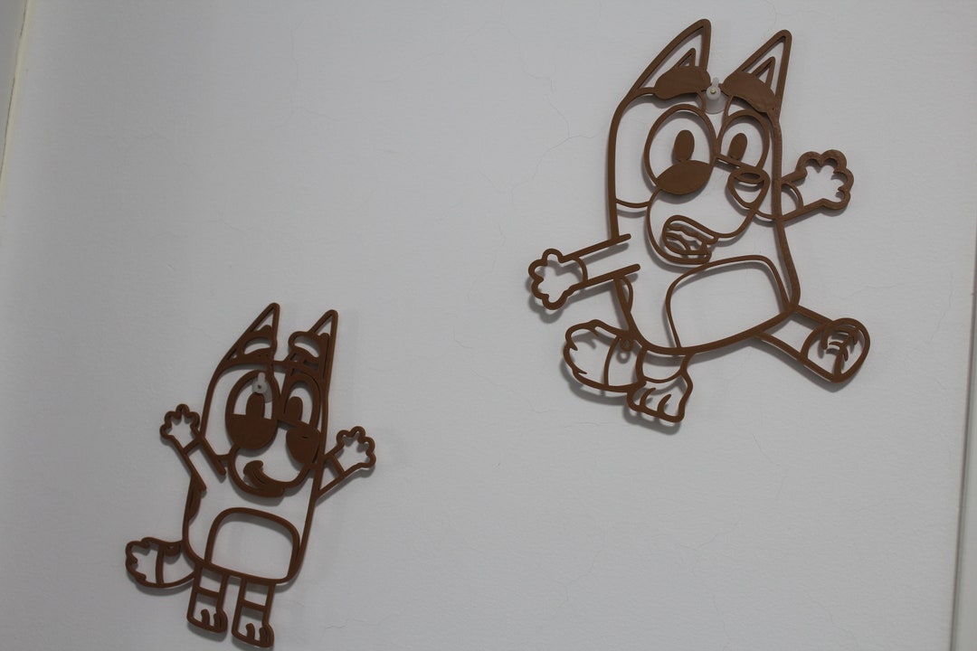 Bluey Wallart 2D Print in 3D - Etsy