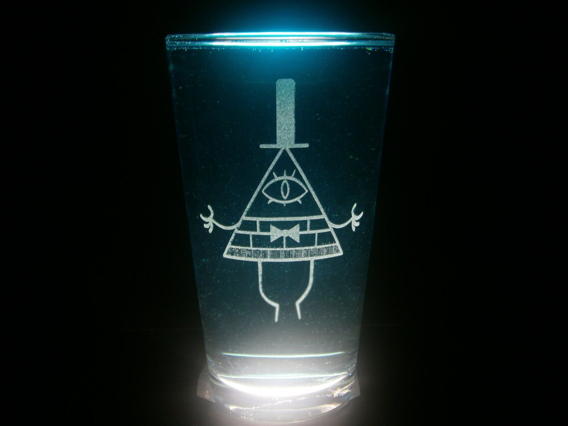 Bill Cipher Pint Glass - Etsy